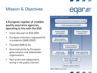 EQAR - what it is, how it works, and what it does | PDF
