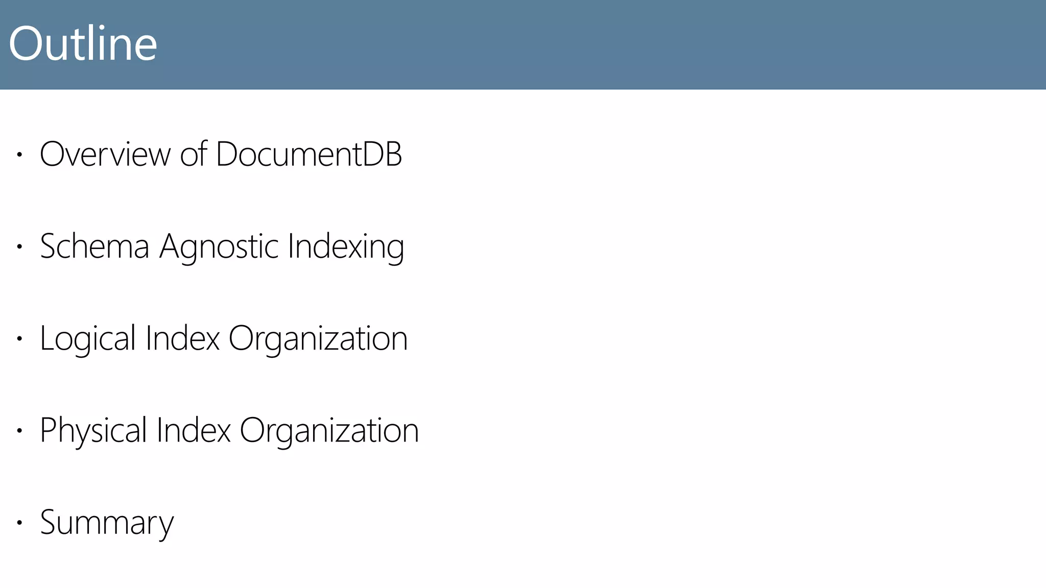 Schema Agnostic Indexing with Azure DocumentDB | PDF