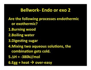 Lecture 17c- Thermochemistry | PDF | Chemistry | Science