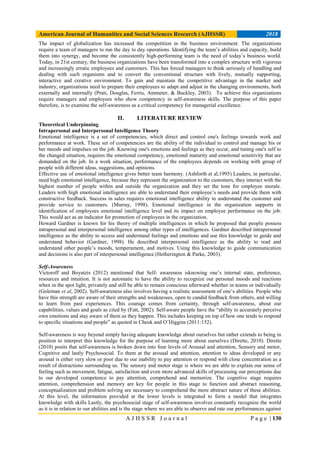 Emotional Self-Awareness- a Critical Competency for Managing Excellence ...