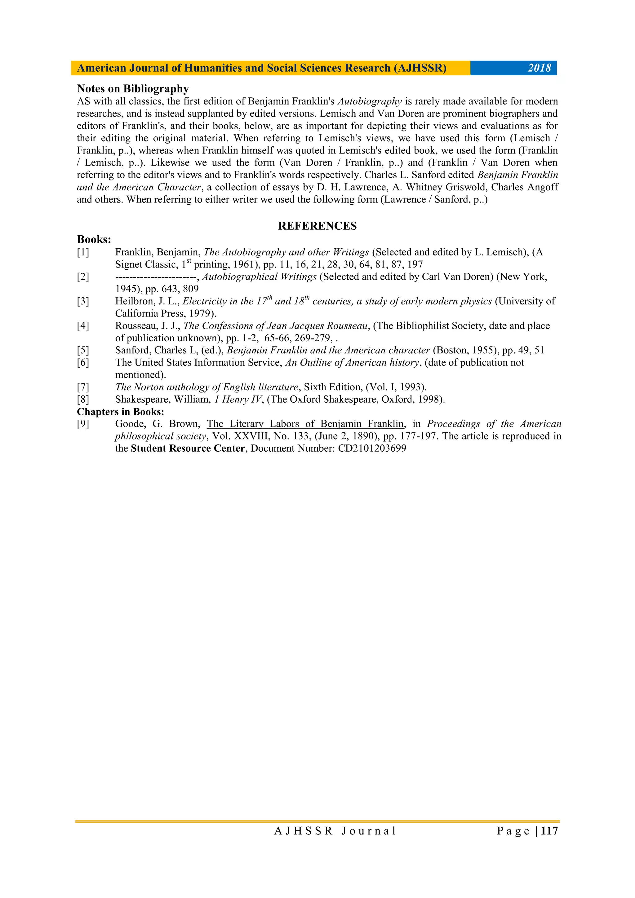 A critical study of Benjamin Franklin’s autobiography | PDF