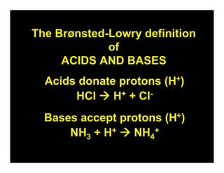 Bronsted Lowry Acid