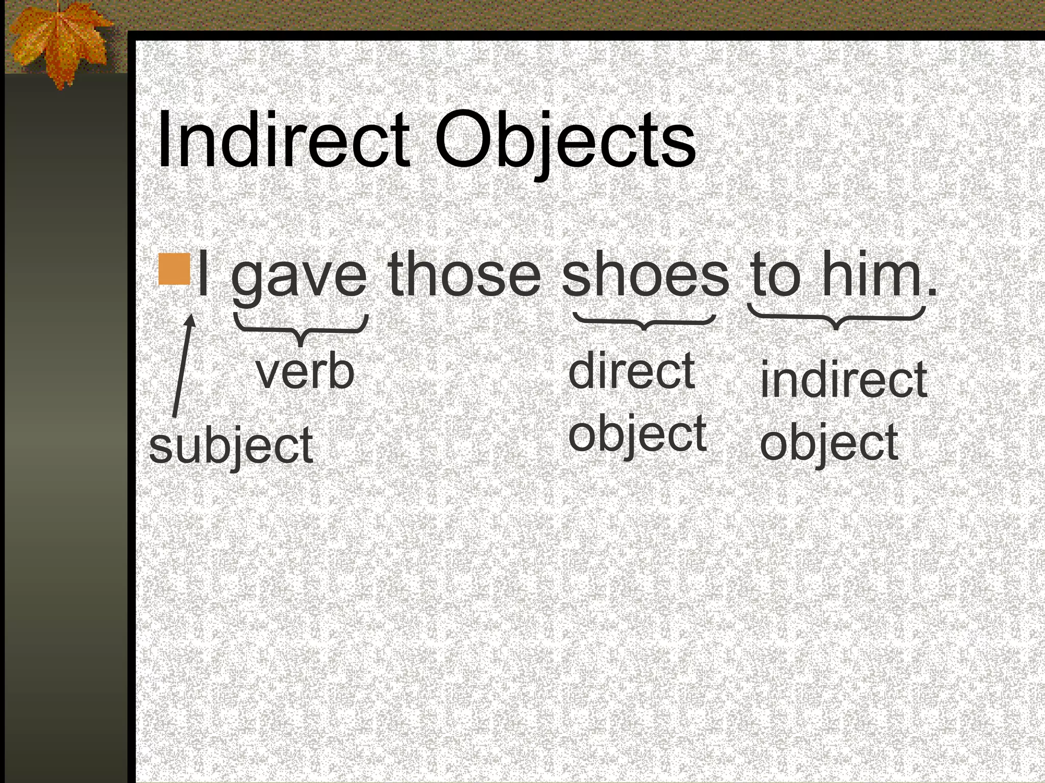 Indirect Object Pronouns Notes | PPT
