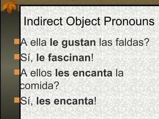 Indirect Object Pronouns Notes | PPT