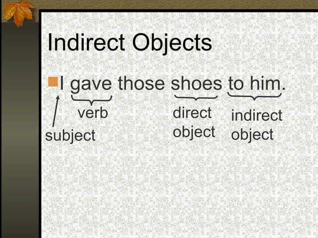 Indirect Object Pronouns Notes | PPT