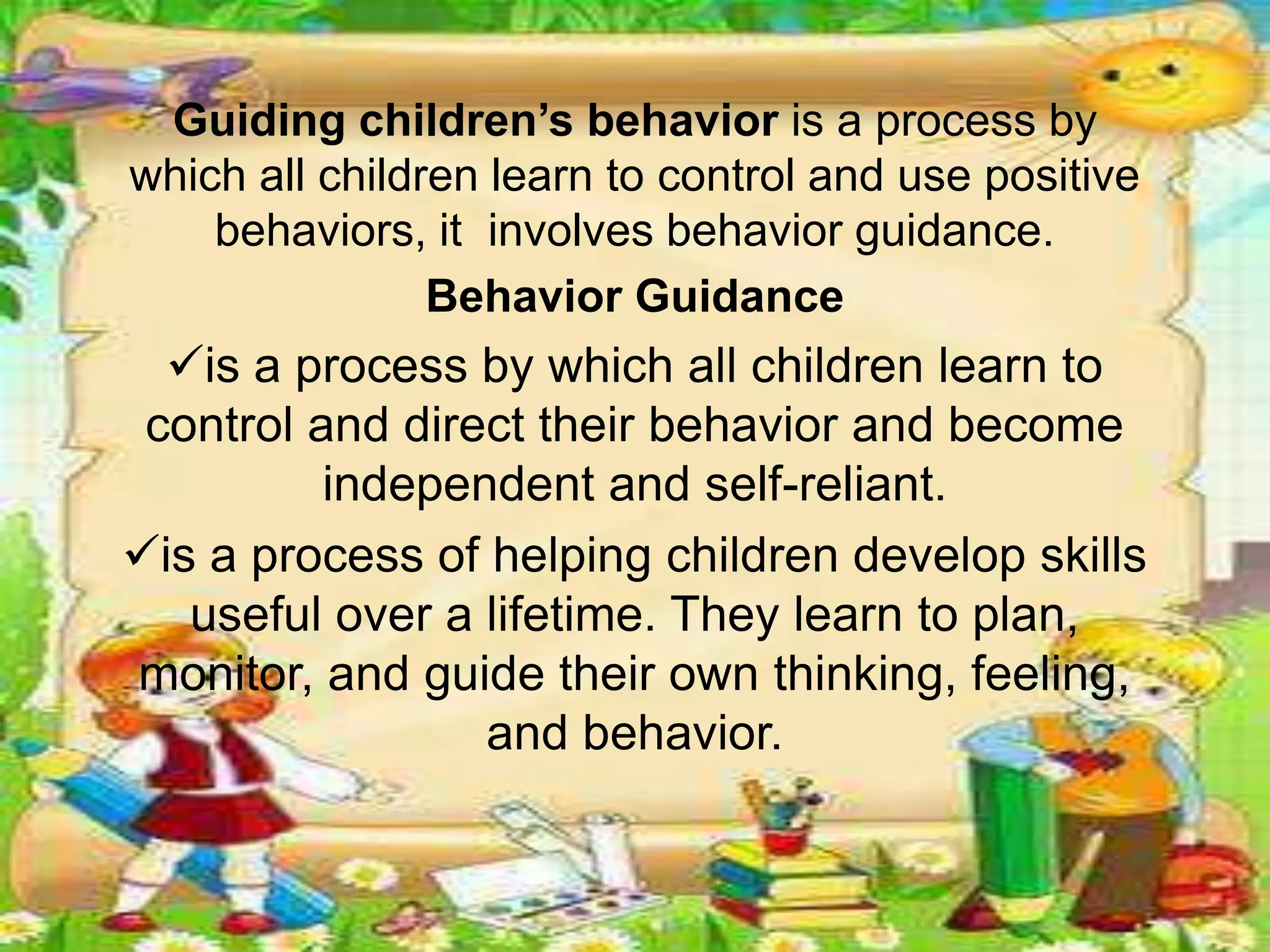 PresEd19: Chapter 11 ( Guiding Children's Behavior: Helping Children ...