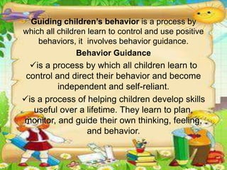 PresEd19: Chapter 11 ( Guiding Children's Behavior: Helping Children ...