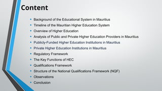 A comprehensive overview of Higher Educattion in Mauritius.pptx