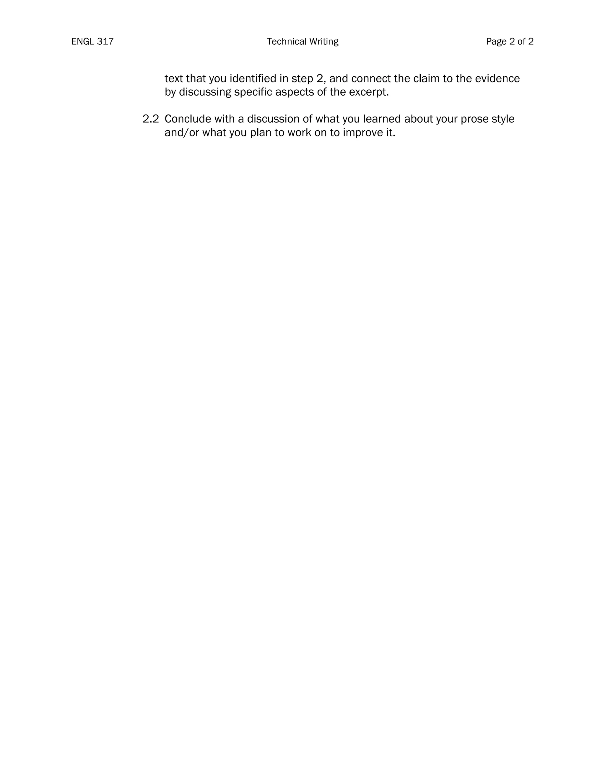 Eng 317H P1 Assignment Sheet | PDF