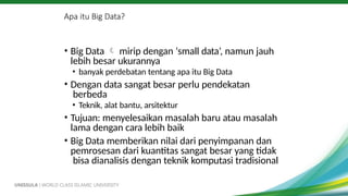 P1 Big Data - Pengantar Big Data dan Analisis Big Data | PPTX