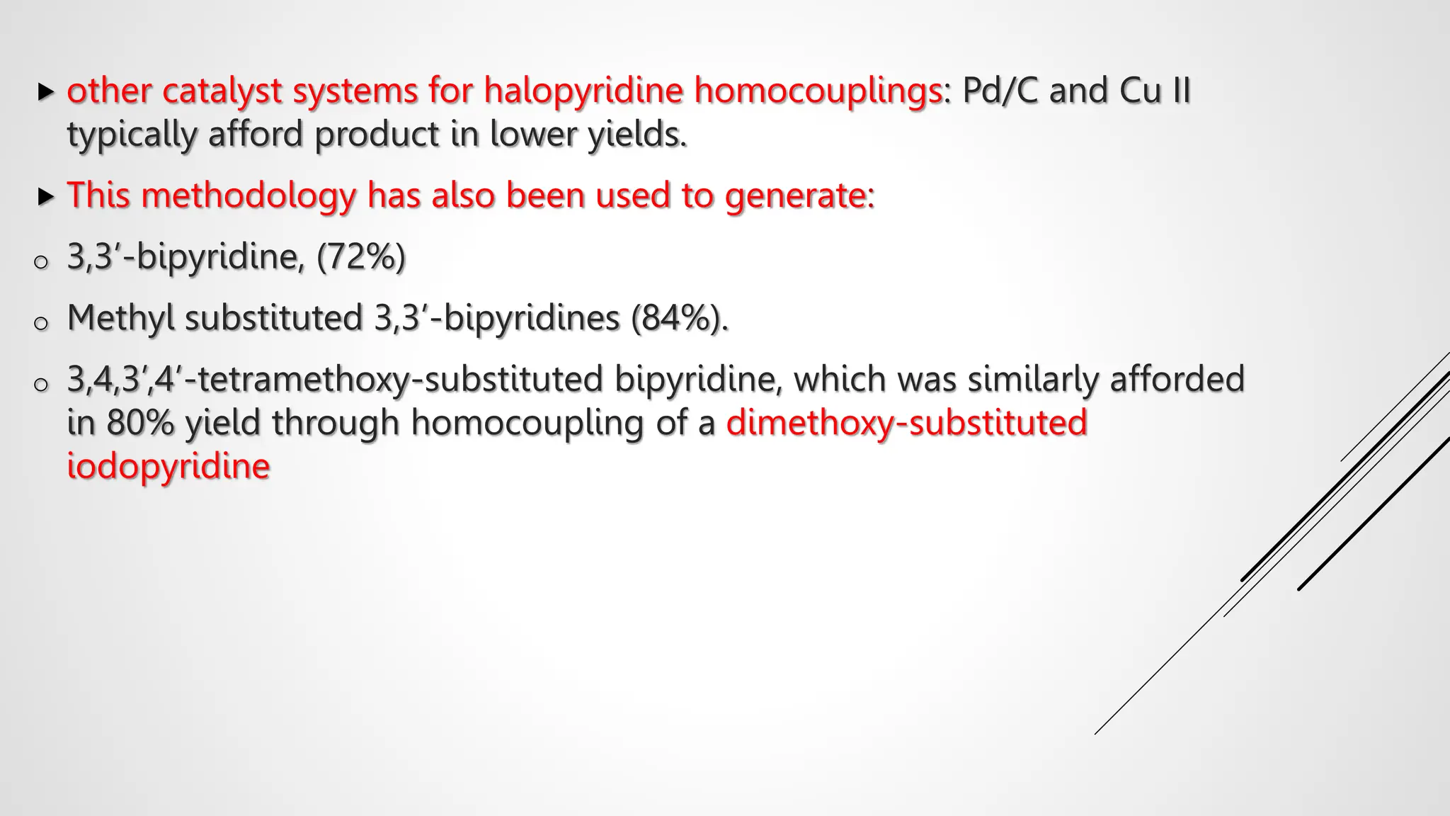 p1 bipyridine. synthesis methods and its reactions | PPTX