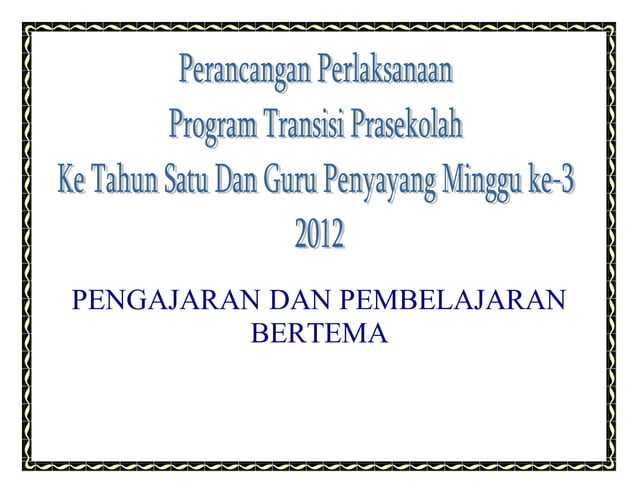 Perancangan transisi sk penghulu imban'12 | DOC