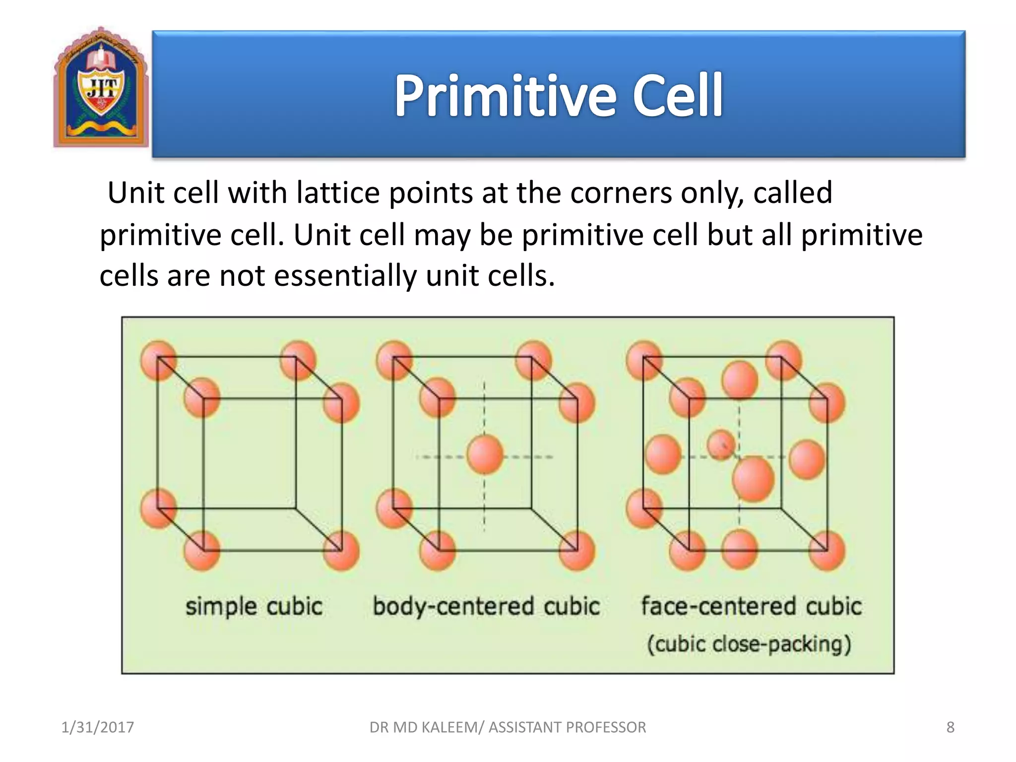 crystal structure and x ray diffraction | PPTX