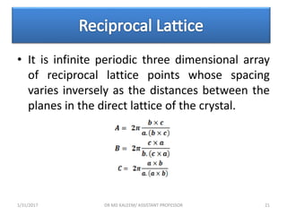 crystal structure and x ray diffraction | PPTX