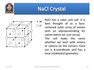 crystal structure and x ray diffraction | PPTX