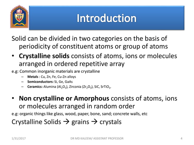 crystal structure and x ray diffraction | PPTX