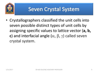 crystal structure and x ray diffraction | PPTX