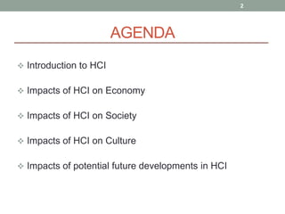 Impacts of HCI | PPTX | Internet | Computing