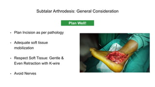 Subtalar Arthritis Management Options | PPT