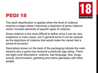 P1E – video games regulations | PPTX | Video Game Genres | Video Gaming