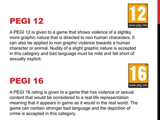 P1 e – video games regulations | PPTX