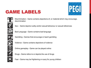 P1 e – video games regulations | PPTX