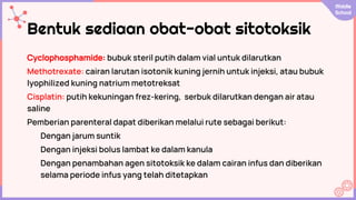Handling sitostatika dan pencampuran aseptis (iv admixture) | PDF