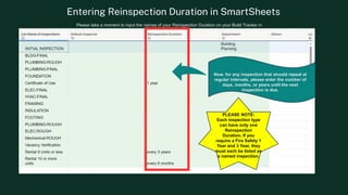 P1 Inspection Types in Municity 5 Smartsheet | PPSX