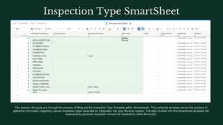 P1 Inspection Types in Municity 5 Smartsheet | PPSX