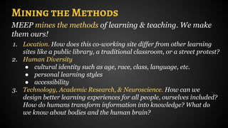 MEEP Methods for Learning & Teaching in Community. | PPT