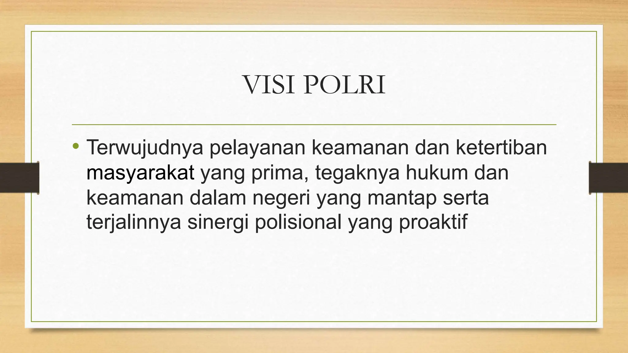 ORGANISASI POLRI MATERI PENDIDIKAN DIKTUKBA POLRI TA 2024 | PPTX
