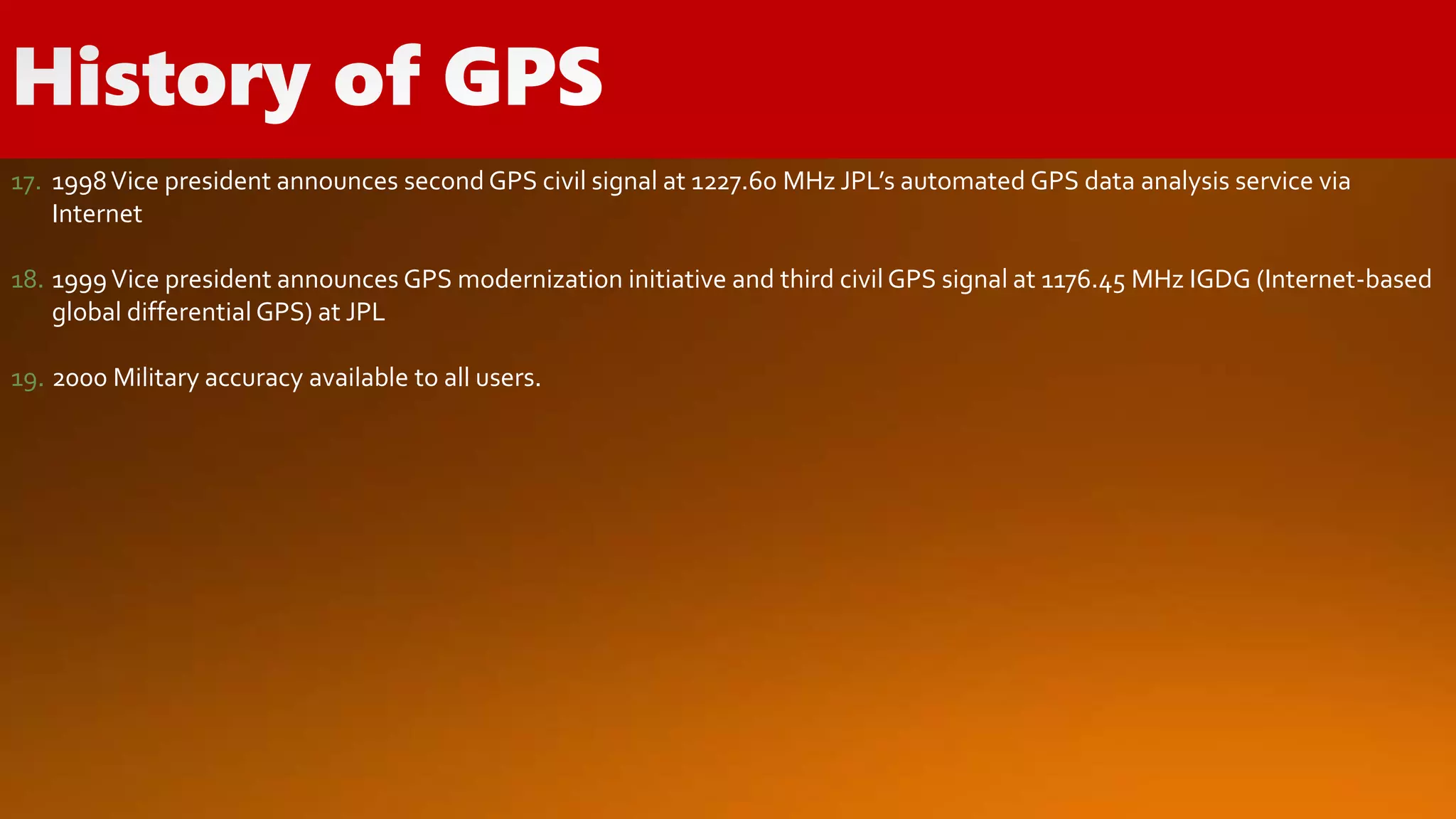GPS HISTORY | PPTX