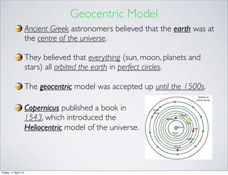 Solar System Model Of Greek