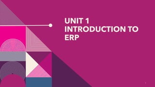 ERP Intro to Enterprise Resource Planning | PPT