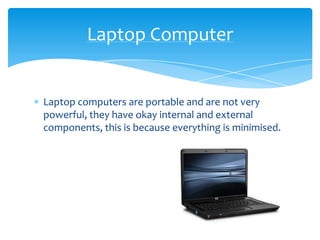 P2 - Describing the Purposes of Different types of Computer Systems | PPTX