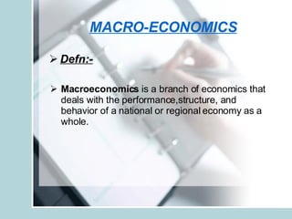 Macro-Economics | PPT