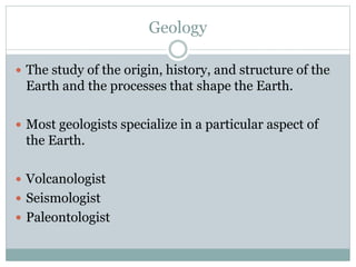 P2.1 Branches of Earth Science | PPTX