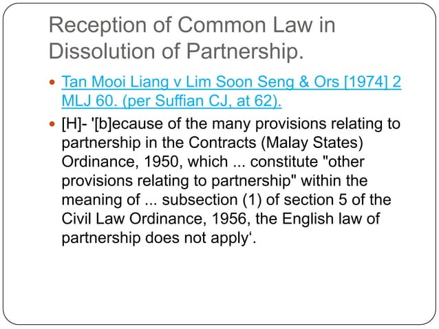 Dissolution of Partnership | PPTX