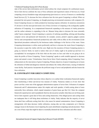 Green Computing: A Methodology of Saving Energy by Resource ...