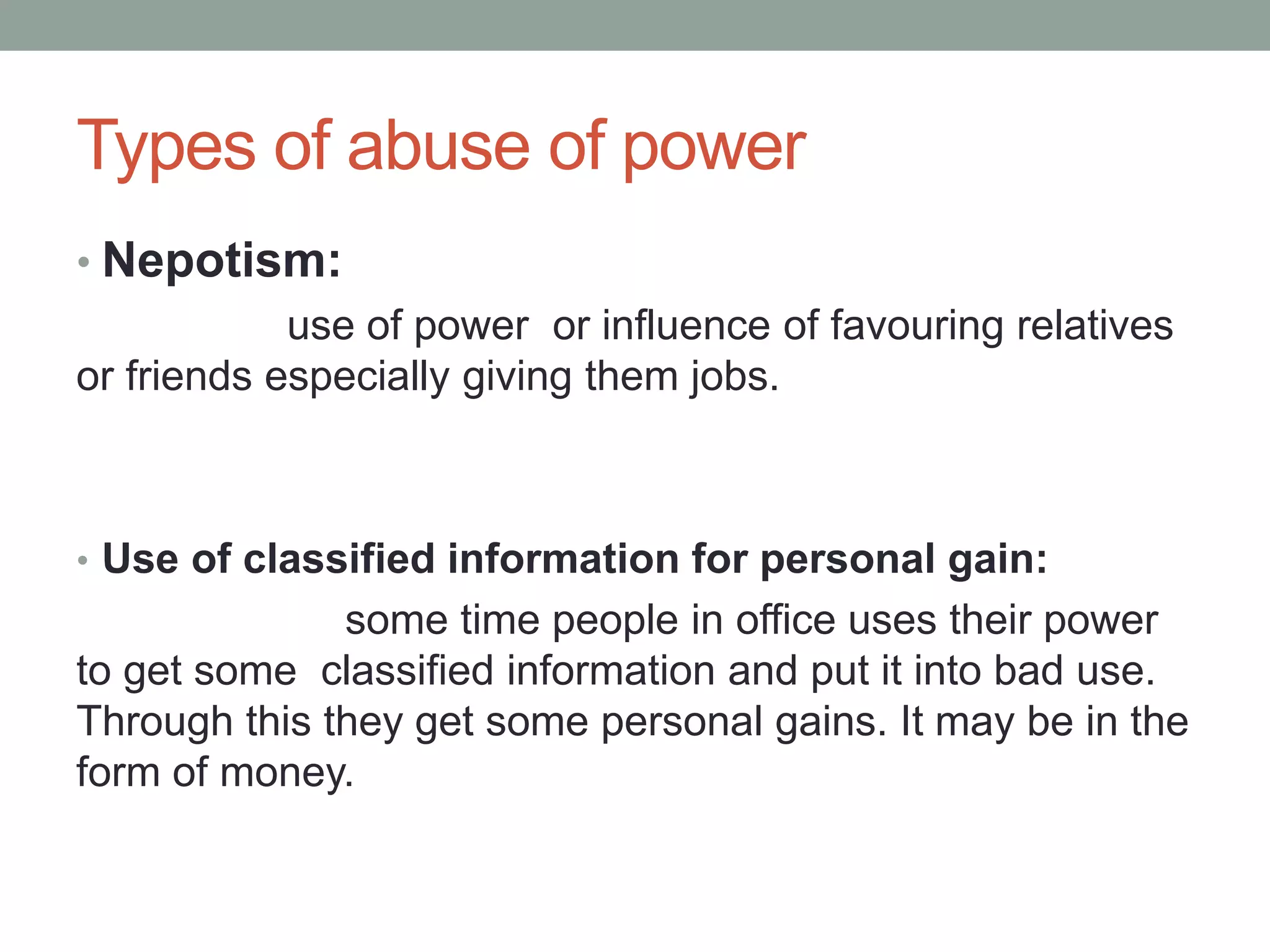 abuse of power | PPTX