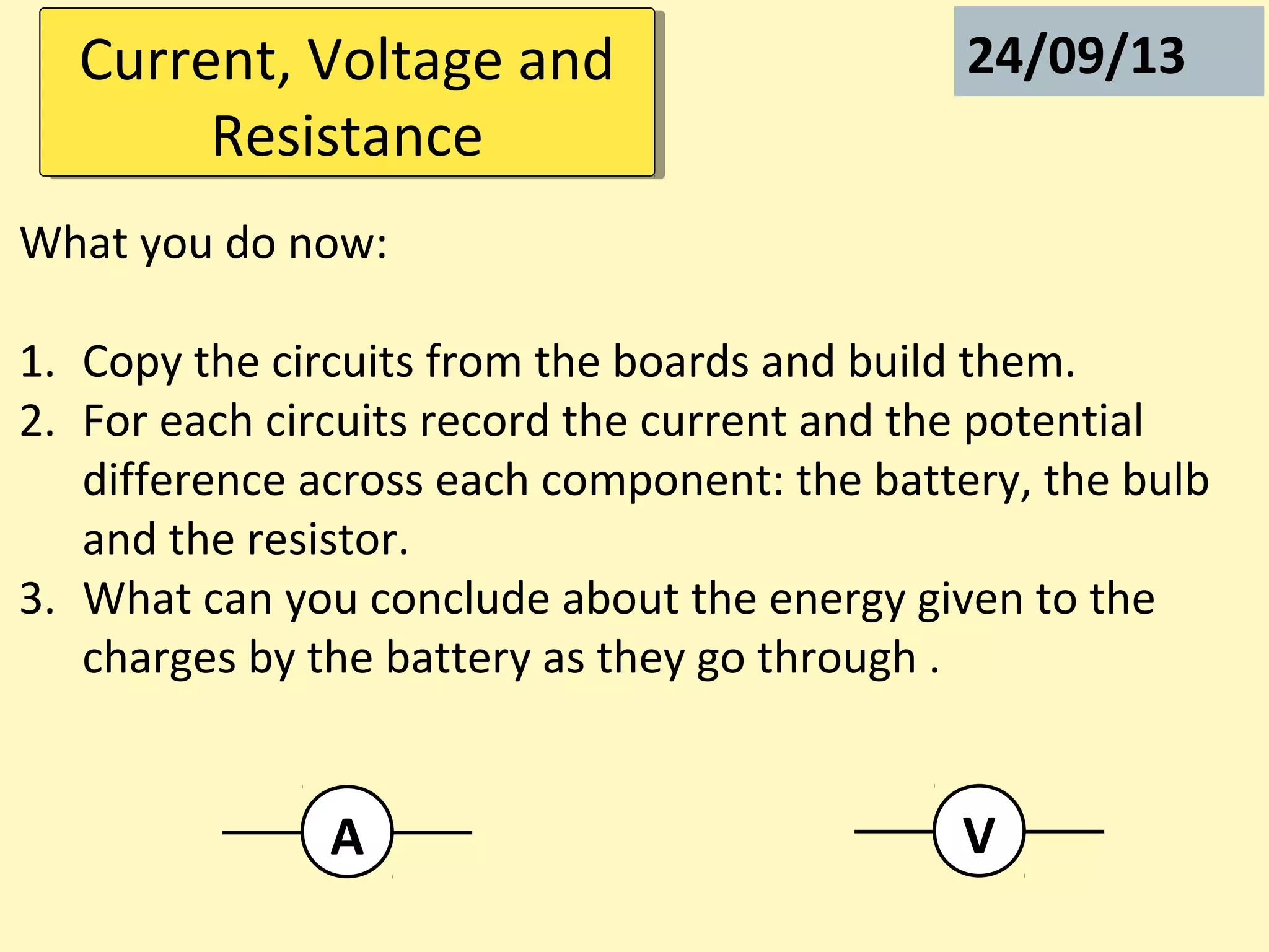 P2 current voltage and resistance | PPT