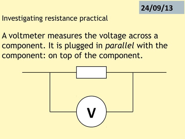 P2 current voltage and resistance | PPT | Physics | Science