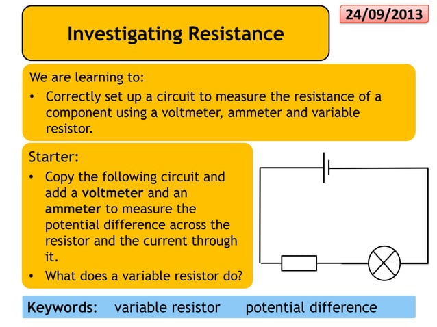 P2 investigating resistance | PPTX