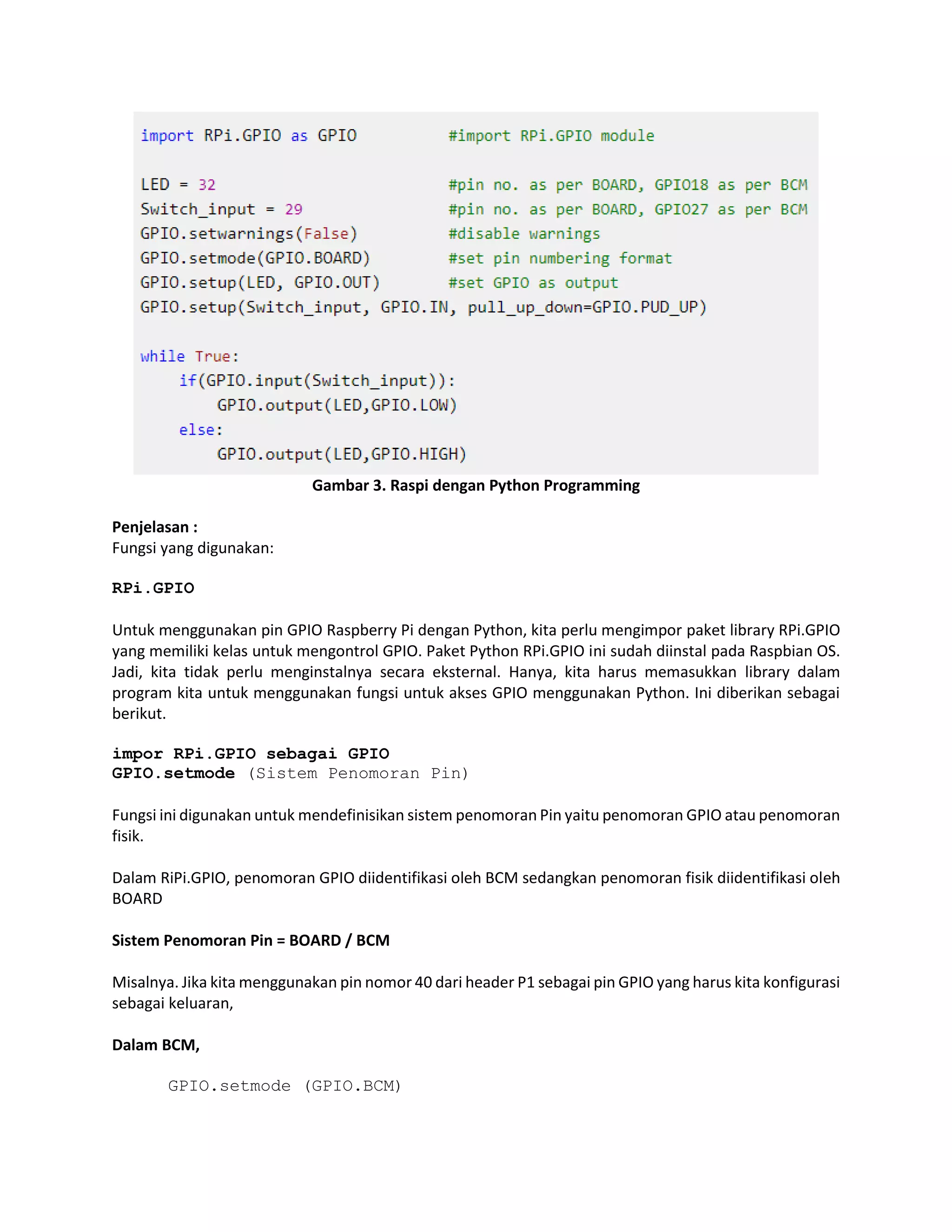 Akses GPIO pada Raspberry Pi | PDF