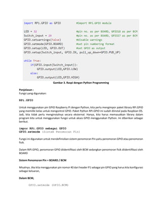 Akses GPIO pada Raspberry Pi | PDF