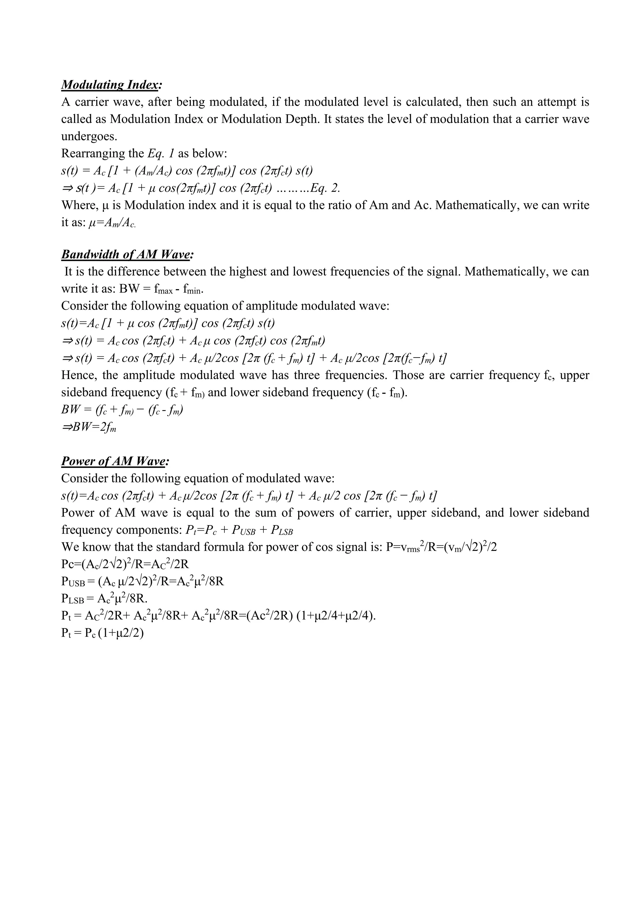 Comparative Study and Performance Analysis of different Modulation ...