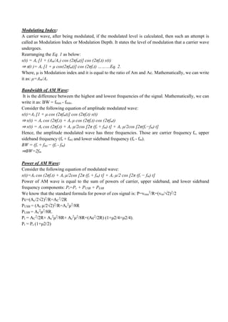 Comparative Study and Performance Analysis of different Modulation ...