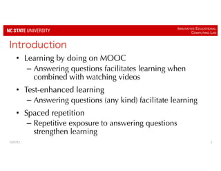 Automatic Question Generation for Evidence-based Online Courseware Engineering | PPT