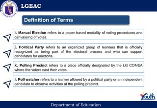 ELECTION GUIDELINES FOR JUNIOR HIGH SCHOOL | PPTX