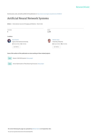 Artificial Neural Networks | PDF